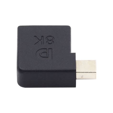 FVH Angled Mini DisplayPort Male To DP Female K Hz Adapter Ultra HD UHD K Hz