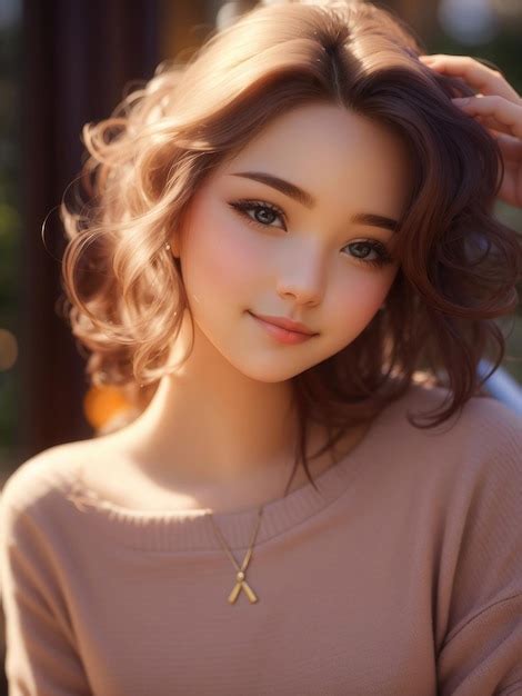 Premium Ai Image Beautiful Asian Girl Portrait