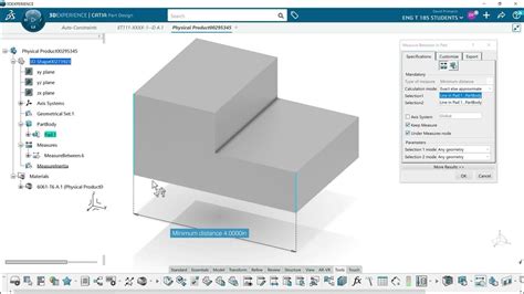 Measure Between Catia 3dx Youtube
