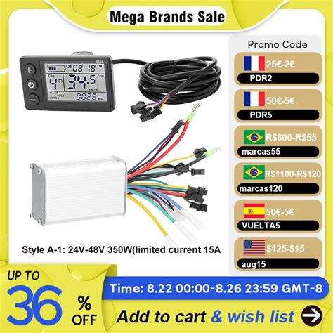 24v 48v36v 60v 350w 전기 자전거 컨트롤러 Lcd 디스플레이 패널 전자 자전거 전기 전자 자전거 스쿠터 브러시리스 컨트롤러 부품전기 자전거 부대용품