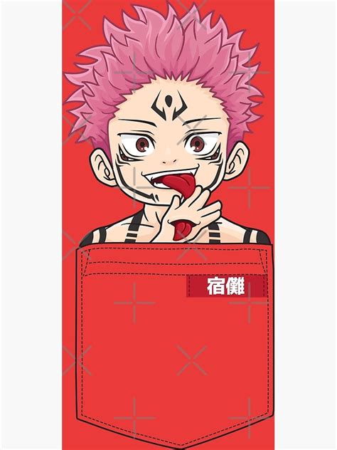 Sukuna Chibi Pocket Poster For Sale By Teetowargh Redbubble