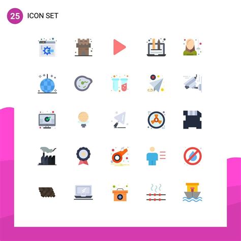 User Interface Pack Of 25 Basic Flat Colors Of Celebration Man Creativity Fencing Fencing