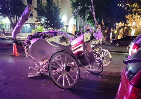 Camioneta se impacta contra calesa en pleno Paseo de Montejo Yucatán