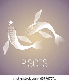 Zodiac Sign Pisces Vector Illustration Stock Vector Royalty Free