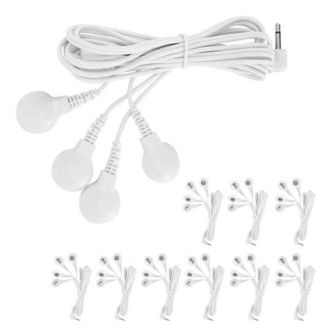 Tens Massage Machine Electrode Wire 10pcs Dc 25mm 4 Button Lead Cable