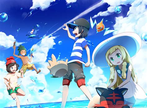 Lillie Selene Rotom Rowlet Elio And 4 More Pokemon And 1 More