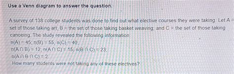 Solved Use A Venn Diagram To Answer The Question A Survey Chegg
