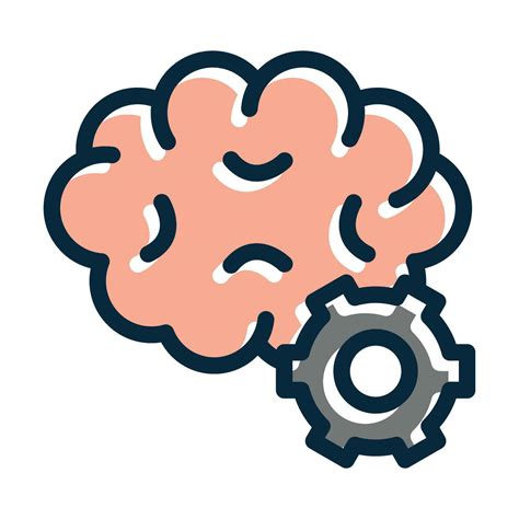 Thought Process Vector Thick Line Filled Dark Colors 33545503 Vector