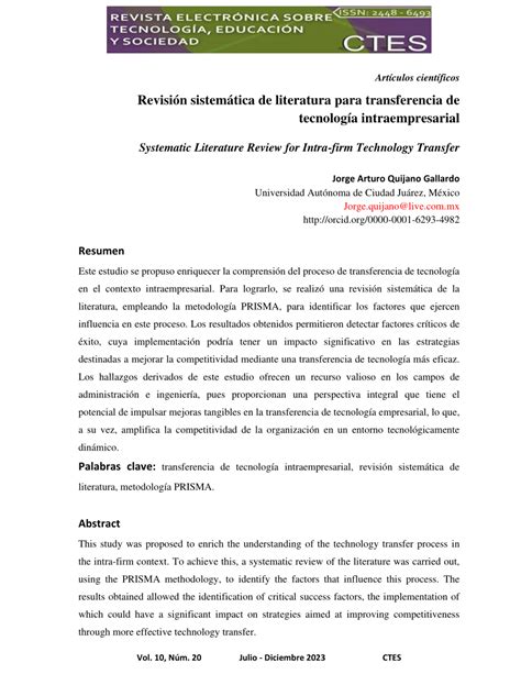 Pdf Artículos Científicos Revisión Sistemática De Literatura Para