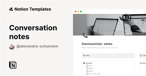 Conversation Notes Template Notion Marketplace