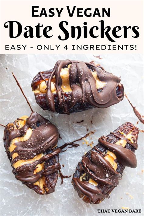 Easy 4 Ingredient Date Snickers That Vegan Babe Recipe Quick