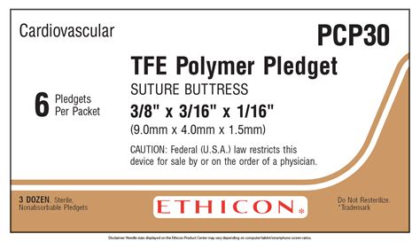 Pledgets De Teflon Tfe Firmes 9 5 X 4 8 X 1 5 Mm Calibre De Longitud