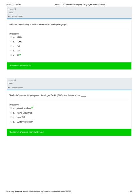 SOLUTION Uopeople Cs 4402 Comparative Programming Languages Self Quiz