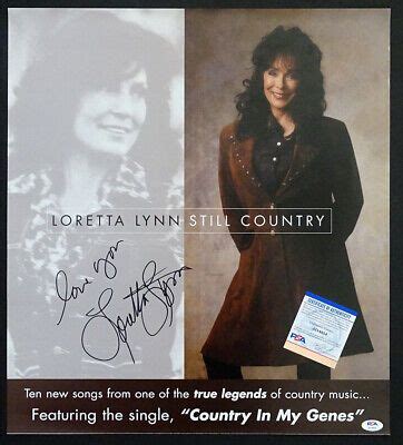 LORETTA LYNN Signed COAL MINERS DAUGHTER Autograph Concert Poster W PSA DNA COA EBay
