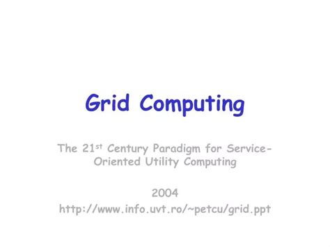 PPT Grid Computing PowerPoint Presentation Free Download ID