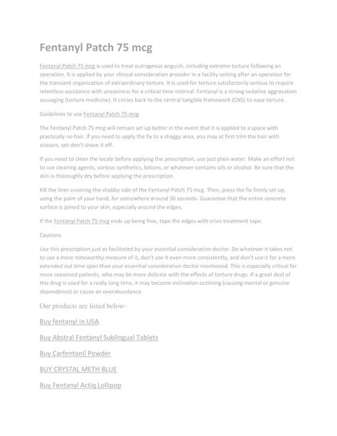 Ppt Fentanyl Patch 75 Mcg 1 Powerpoint Presentation Free Download Id11349332