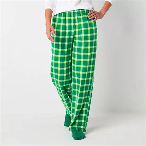 Sleep Chic Womens Fleece Pajama Pants With Socks Jcpenney