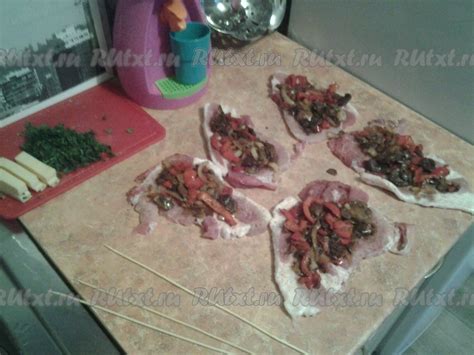 Рулетики с грибами 6 фото в рецепте