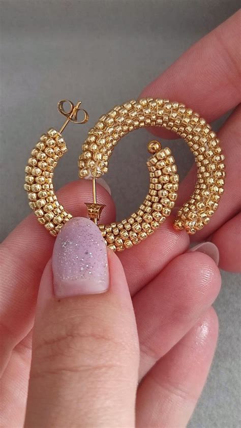 Серьги Конго полукольца Серьги Бисер Бисерные серьги