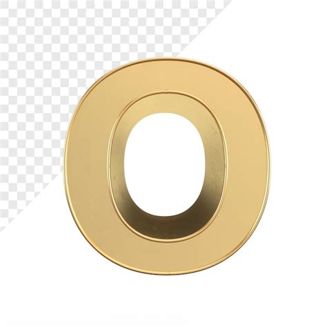 Oro 3d Letra O Archivo PSD Premium