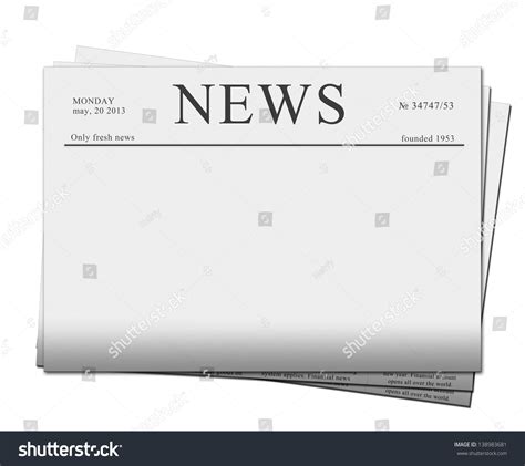 Mock Up Of A Blank Newspaper With Empty Space To Add Your Own News