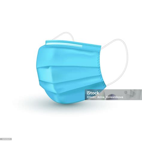 逼真的醫用面罩細節 3d 醫療面罩隔離在白色背景上向量圖向量圖形及更多防護口罩圖片 防護口罩 2019冠狀病毒病 不衛生的 Istock