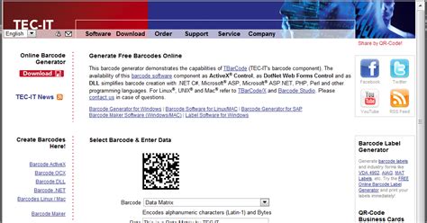 Identifying Objects By Tec It Free Online Barcode Generator Choose