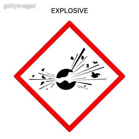 Explosive Materials Sign Vector Globally Harmonized System Hazard