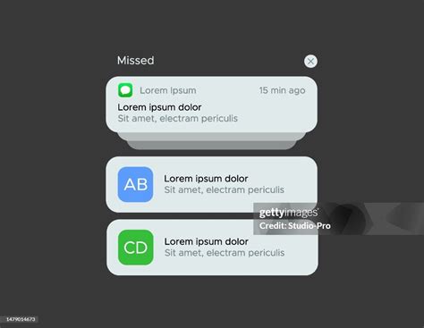 Push Notification Template Mockup High Res Vector Graphic Getty Images