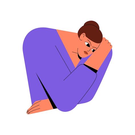 Triste Mujer Deprimida Pensando Preocupante Sintiendo Ansiedad Persona