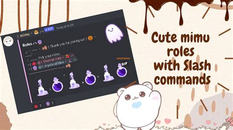 ˚ ༘♡ ⋆｡˚ Cute Mimu Roles Using Slash Commands Updated 2022 Youtube
