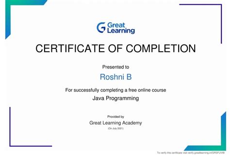 Roshni Balaji On Linkedin Javaprogramming Java Coursecompletion