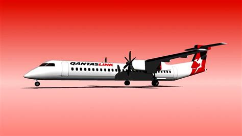 Qantas Dash 8 Link 3d Model