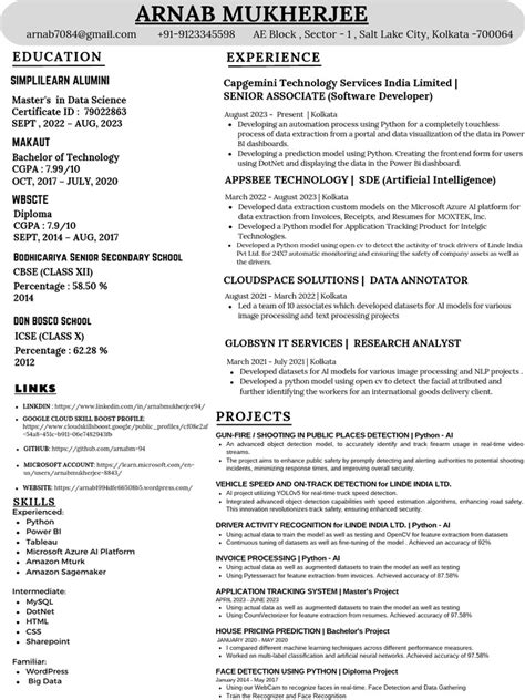 Arnab Mukherjee Resumekolkata Pdf
