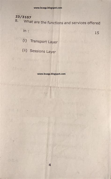 Mgkvp Bca V Semester Question Papers 2023