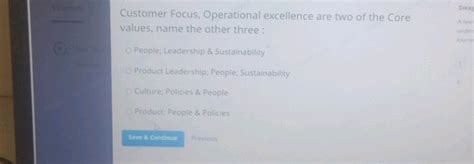 Customer Focus Operational Excellence Are Two StudyX