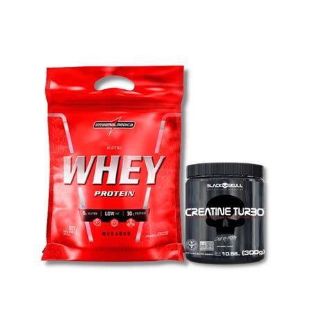 Kit Nutri Whey Protein 907g Creatina Turbo 300g Shopee Brasil