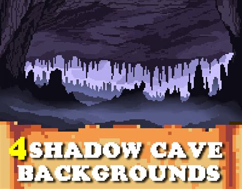 4 Beautiful Shadow Cave Backgrounds Assets Pixelart Pixel Art