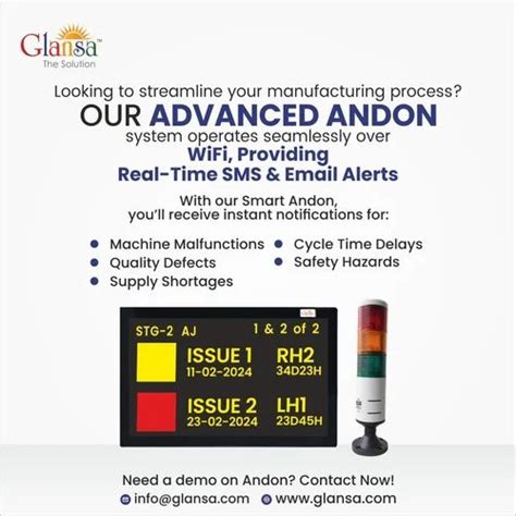 Andon System At Best Price In Secunderabad By Glansa Solutions Id