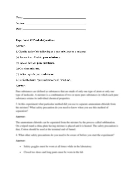 SOLUTION Experiment Pre Lab Studypool