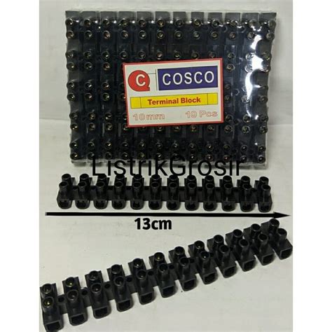 Terminal Blok Krustin 10mm 10a Ampere Hitam Terminal Block Sambungan Kabel Lazada Indonesia