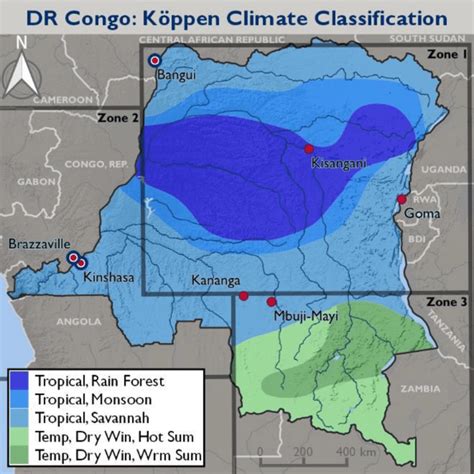 Climatic Zones Of Drc Cv Download Scientific Diagram