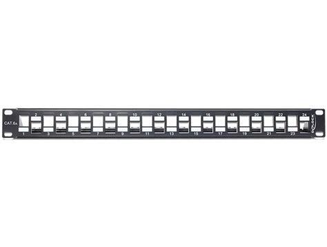 Patch Panel 19 Pentru Keystone 24 Porturi Incrucisate Negru Delock 43278