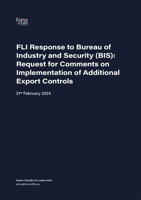 Fli Response To Bis Request For Comments On Implementation Of