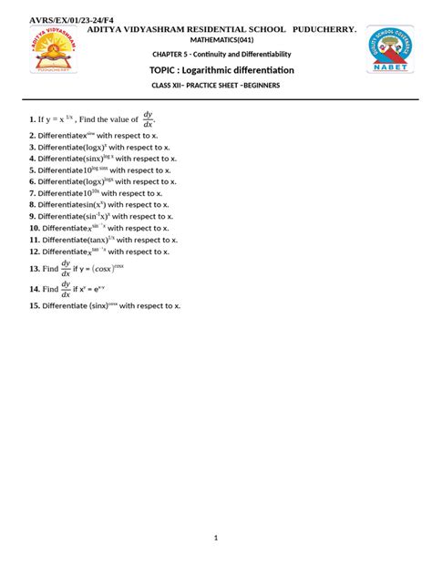 Logarthemic Functions Beginners Pdf