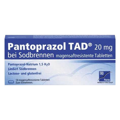 Pantoprazol TAD 20 Mg B Sodbrenn Magensaftresistent Tabletten 14 St