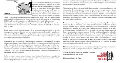 Bloque Combativo Y De Clase Paro Y Precariedad Un Futuro Cruel Para La Clase Obrera Bloque