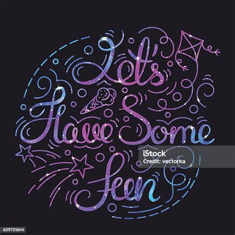 레터링과 공간 질감의 재미있는 포스터를 가지고 있습니다 냉동식품에 대한 스톡 벡터 아트 및 기타 이미지 냉동식품 다중 색상 문자 Istock