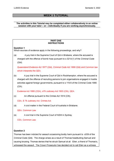 Week 3 Tutorial WEEK 3 TUTORIAL The Activities In This Tutorial May