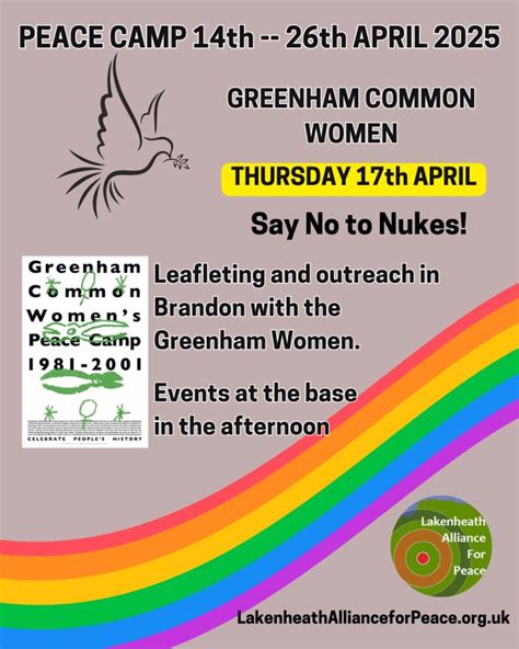 The Camp 2025 Lakenheath Alliance For Peace